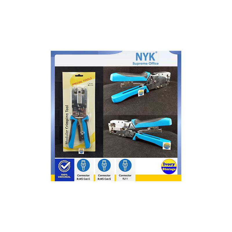 Tang Crimping NYK HT-2810R RJ45 RJ11 CAT6 CAT5 Modular Crimping Tool